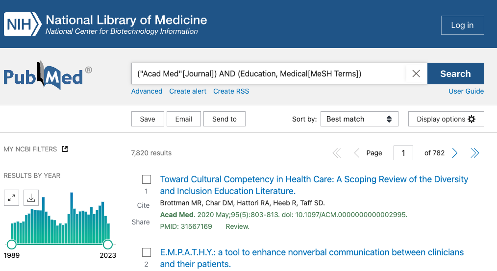 Searching Medical Education Journals on MedEdMENTOR | MedEdMentor